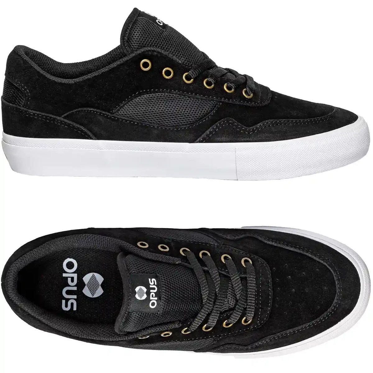 Opus Standard Low Skate Shoe Black White – Freedom Skateshop