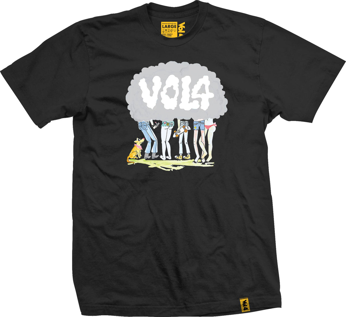 Vol.4 Puff Pals Tee Black – Freedom Skateshop